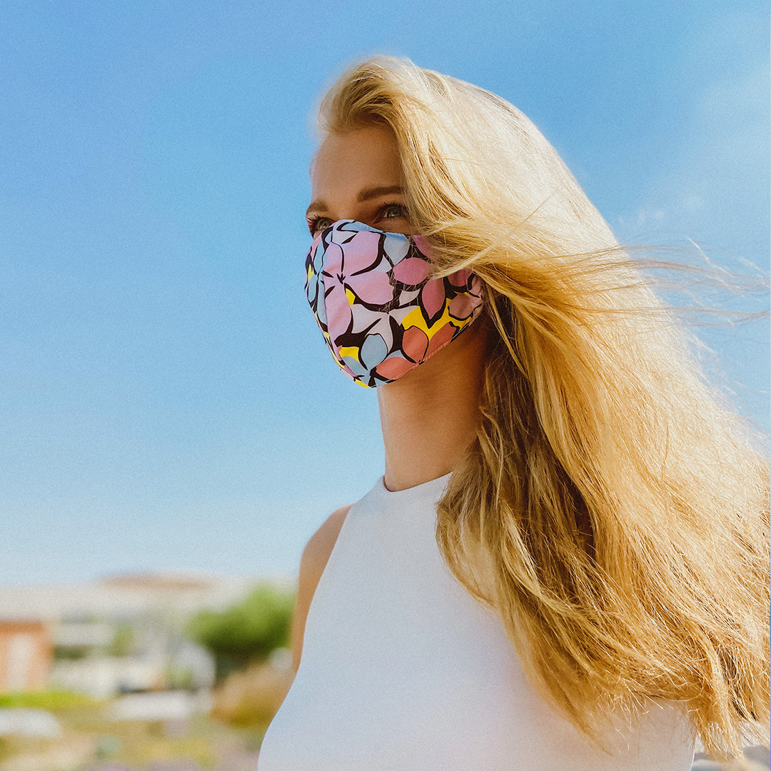 Flowers Fabric Face Mask - Multi Colors – Tale Of Socks