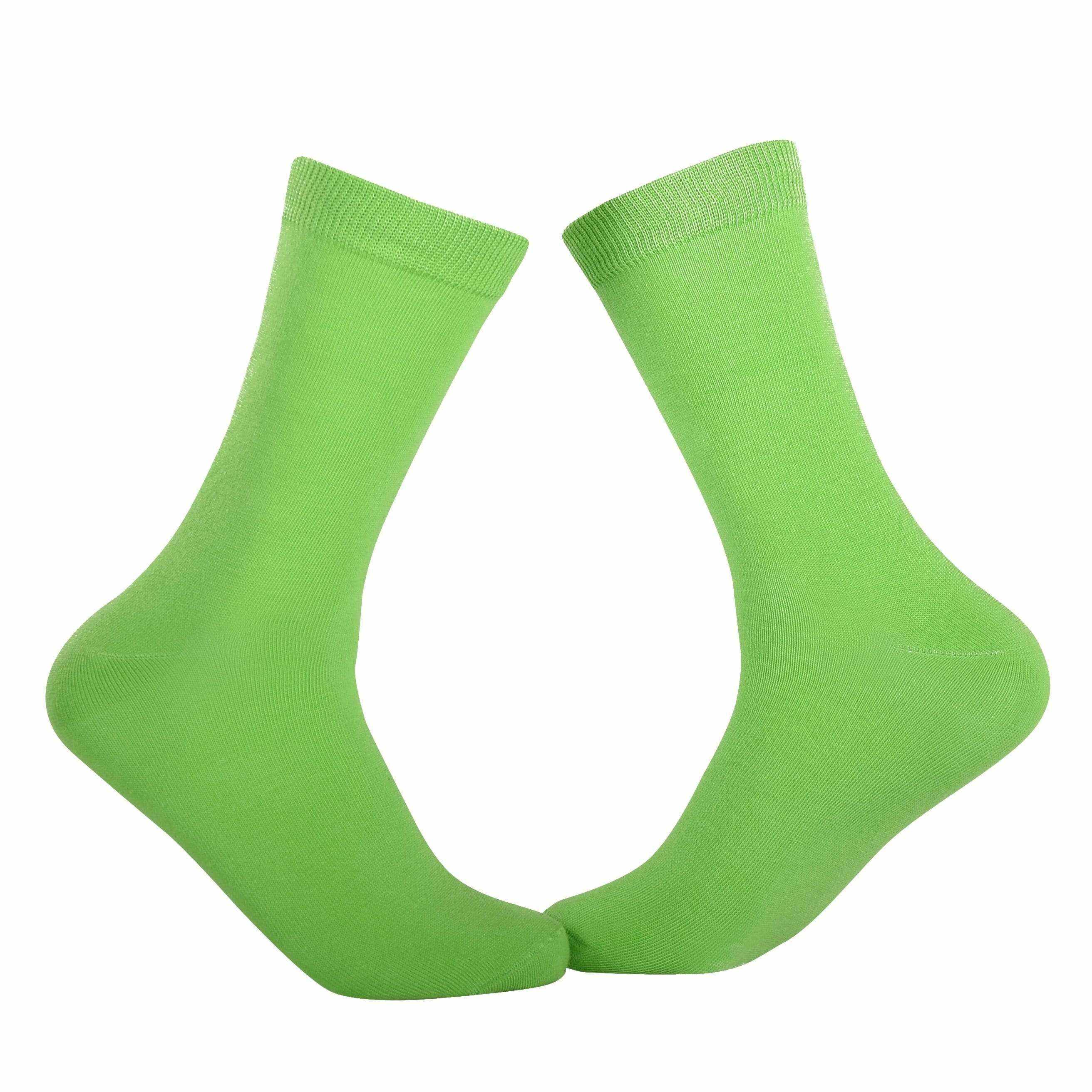 Plain Crew Socks - Flash Green – Tale Of Socks