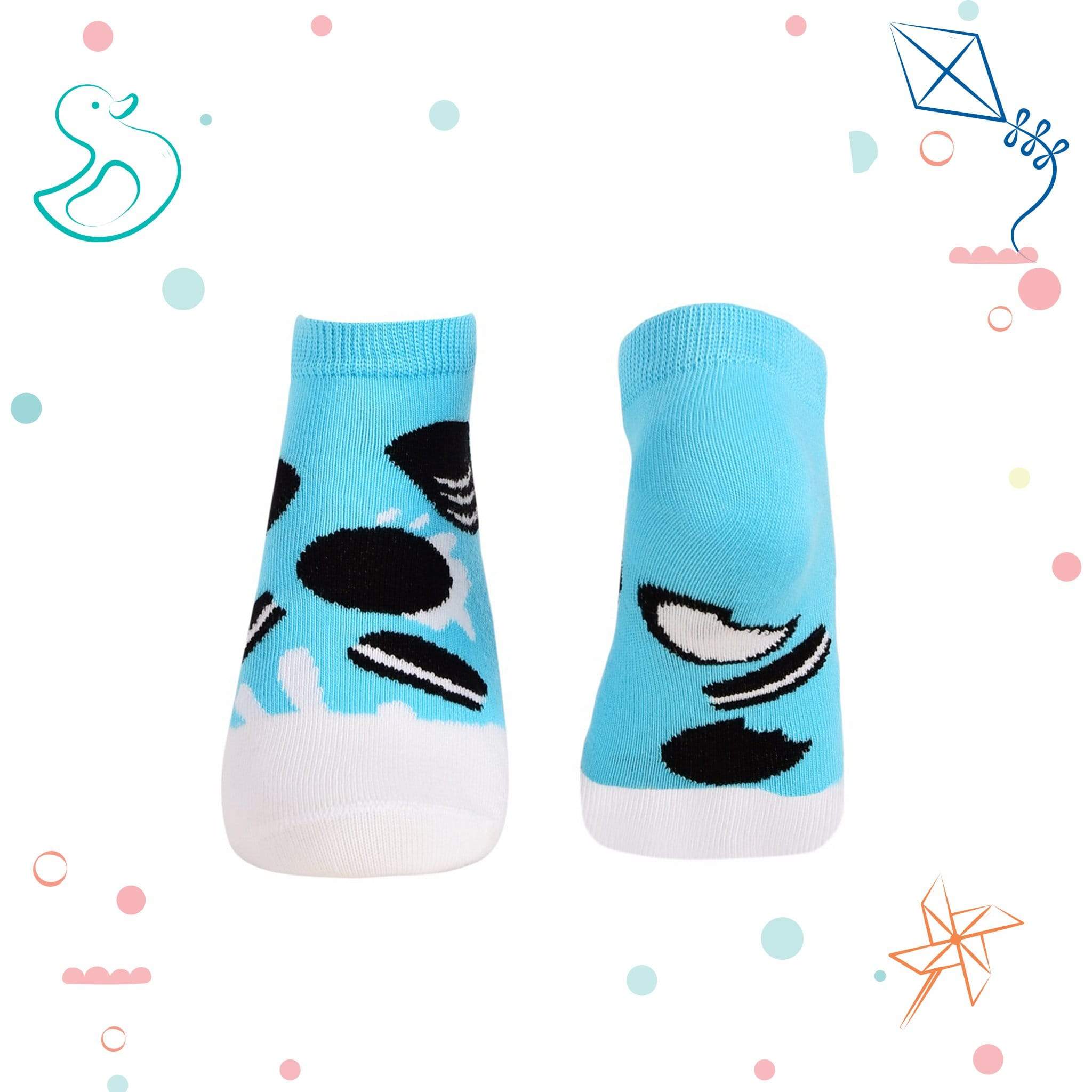 Kids Collection - Ankle Socks - Oreos - Blue – Tale Of Socks