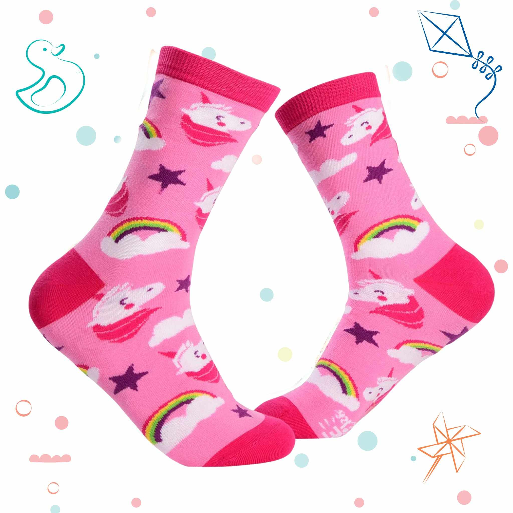 Kids Collection - Unicorn Crew Socks - Pink – Tale Of Socks