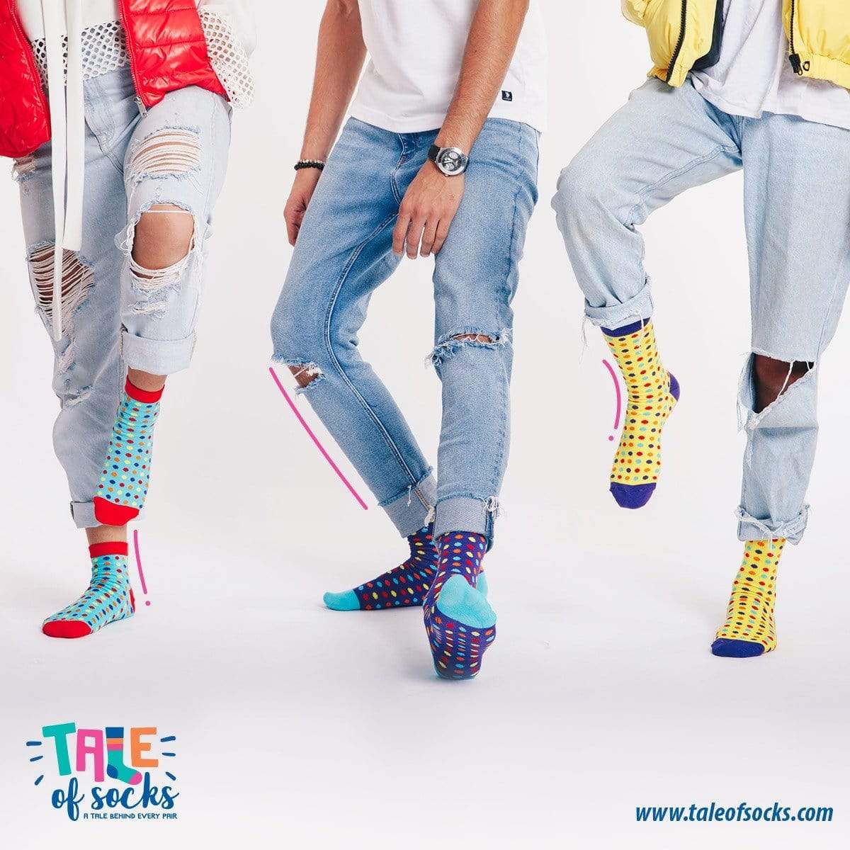 Small Polka Dots Quarter Socks - Light Blue – Tale Of Socks